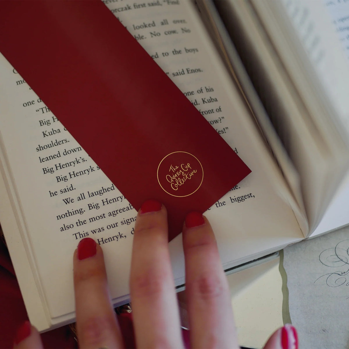 Literati Bookmark - Crimson – Fiction & Friction